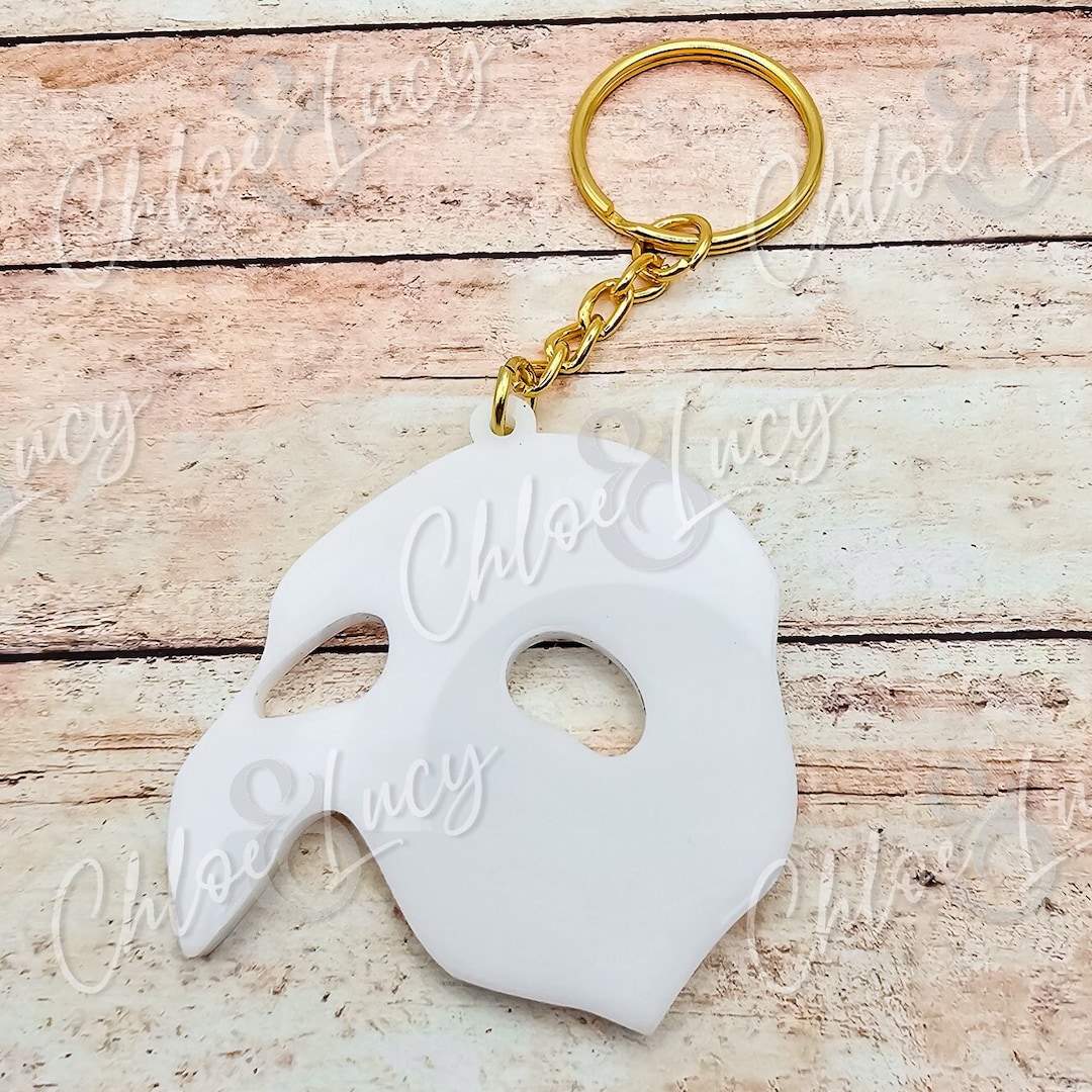 Phantom of the Opera Keychain Broadway West End Musical Romance Mask ...