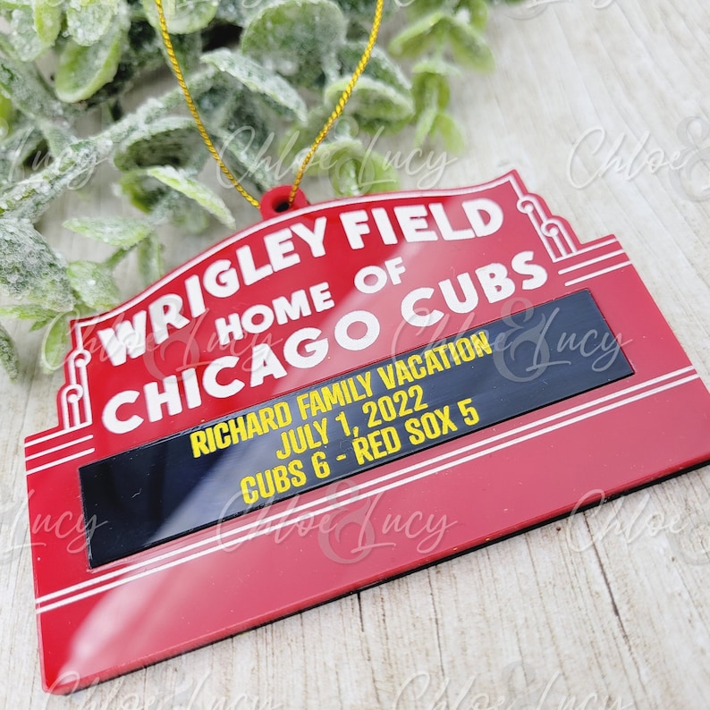 Chicago Cubs Personalized Wrigley Field Marquee Sign Christmas - Etsy