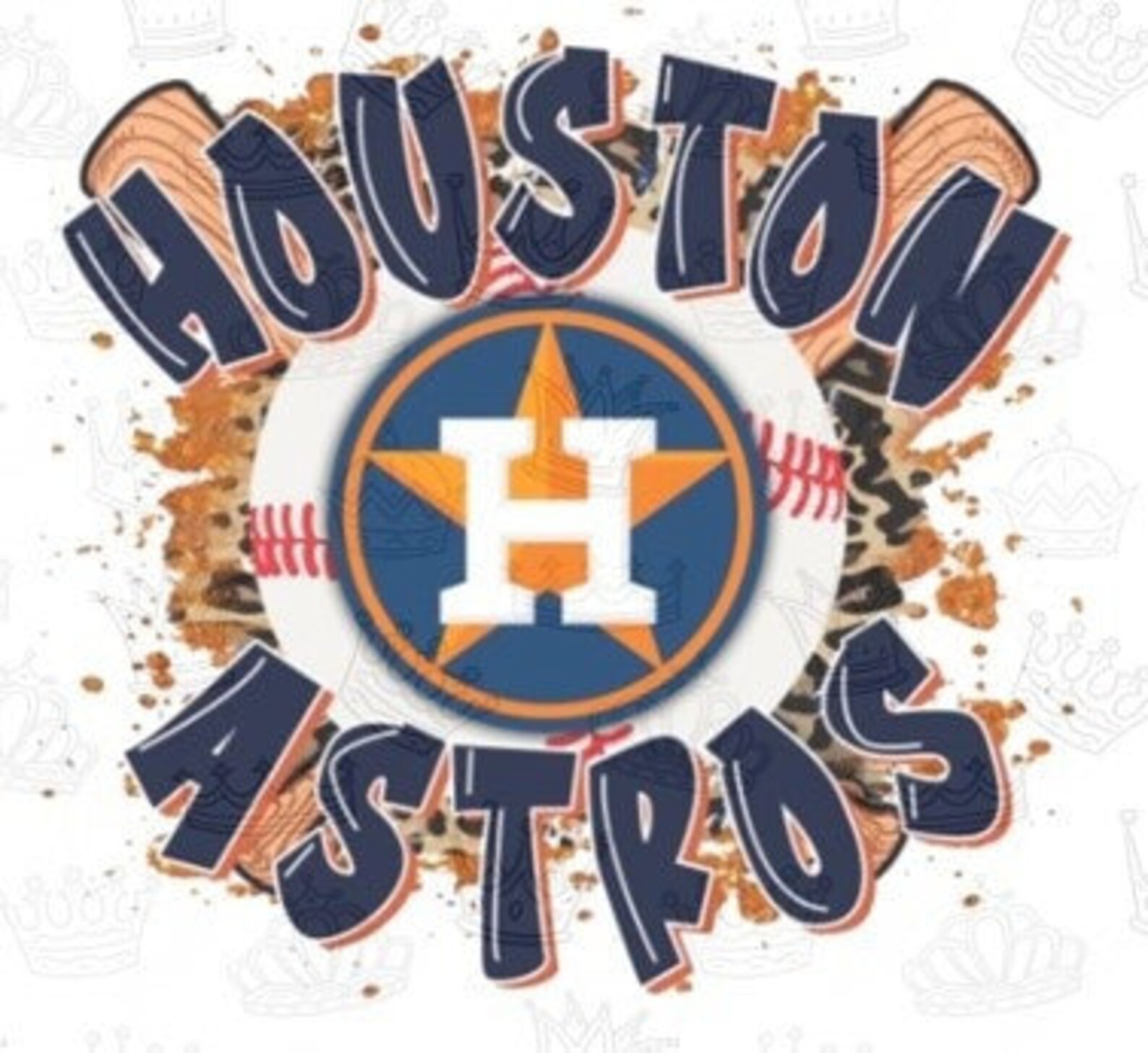 HOUSTON ASTROS Baseball | DTF Transfers | Ready to Press Direct to Film ...