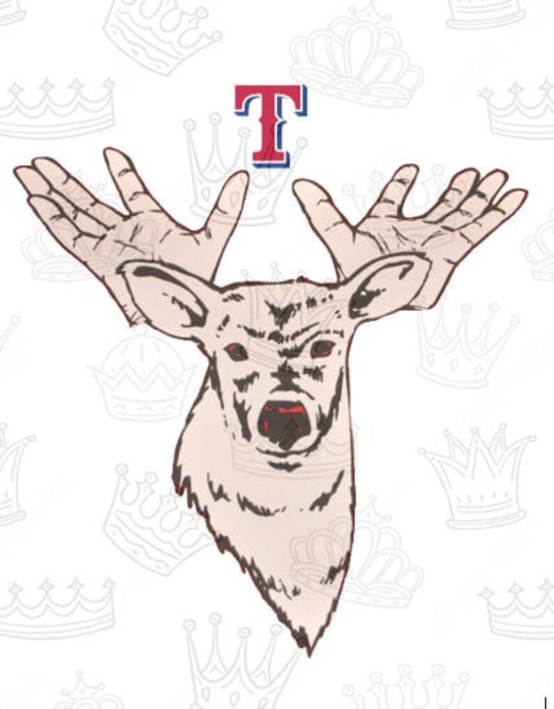 Rangers Baseball Deer | DTF Transfers | Ready to Press Direct to Film ...