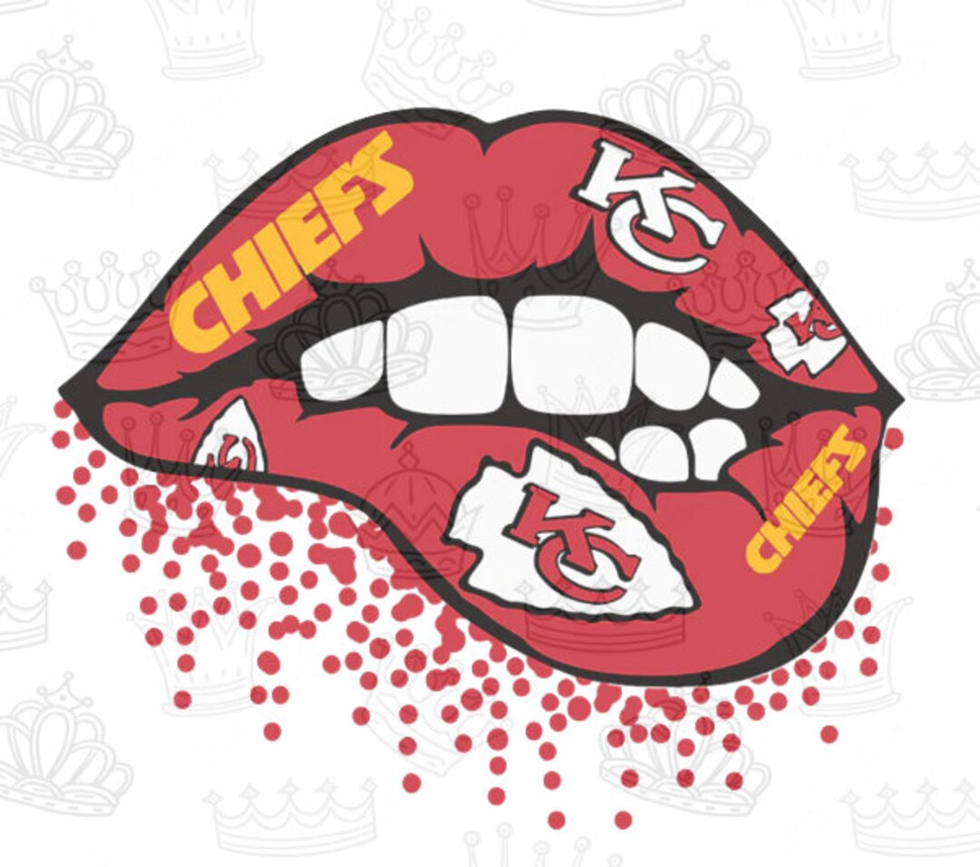 KC Chiefs Football Lips | DTF Transfers | Ready to Press Direct to Film Transfer | Quick ...