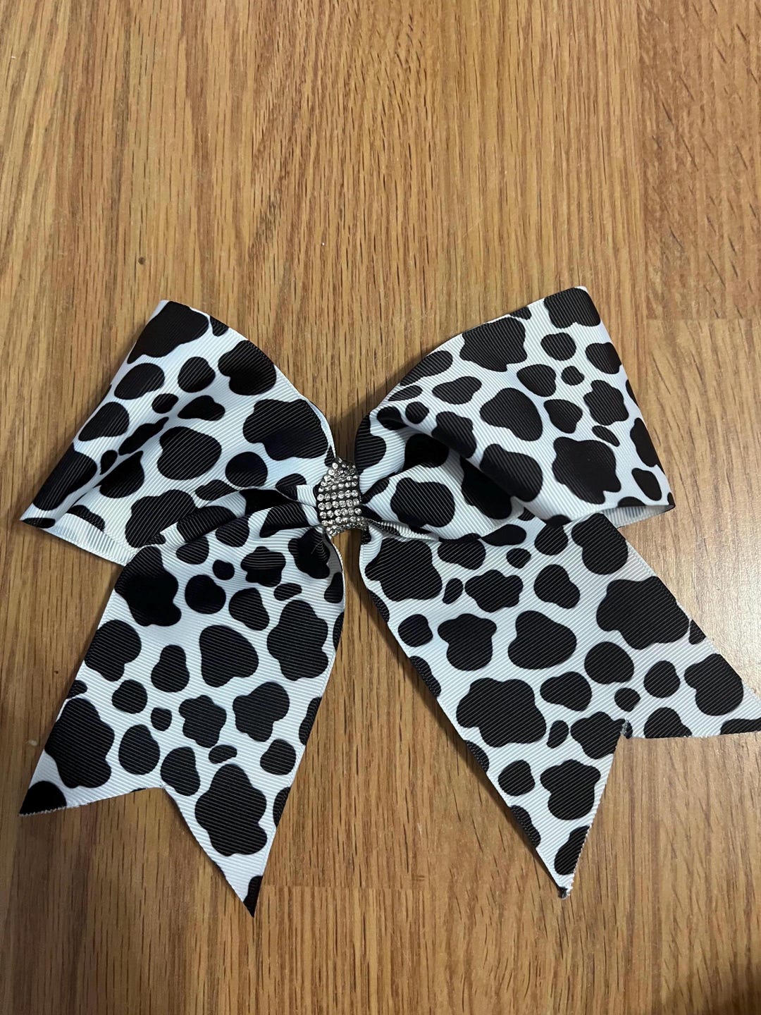 Cow Print Cheer Bow - Etsy