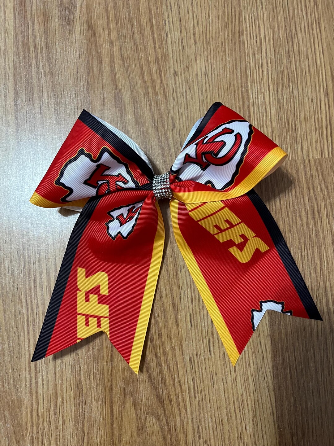 KC Chiefs Cheer Bow - Etsy
