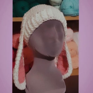 Crochet Bunny Beanie (customisable) - Etsy
