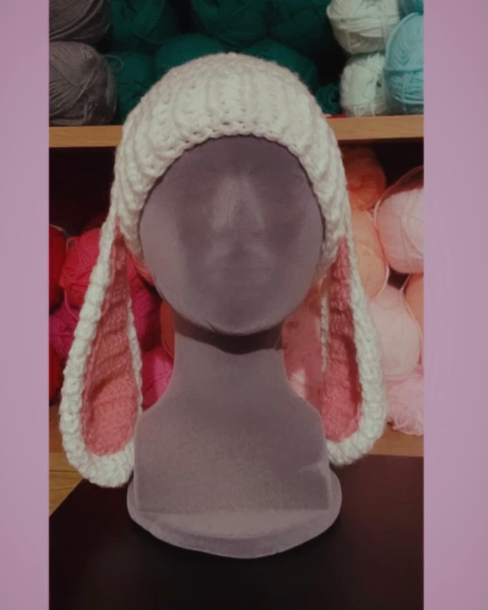 Crochet Bunny Beanie customisable - Etsy