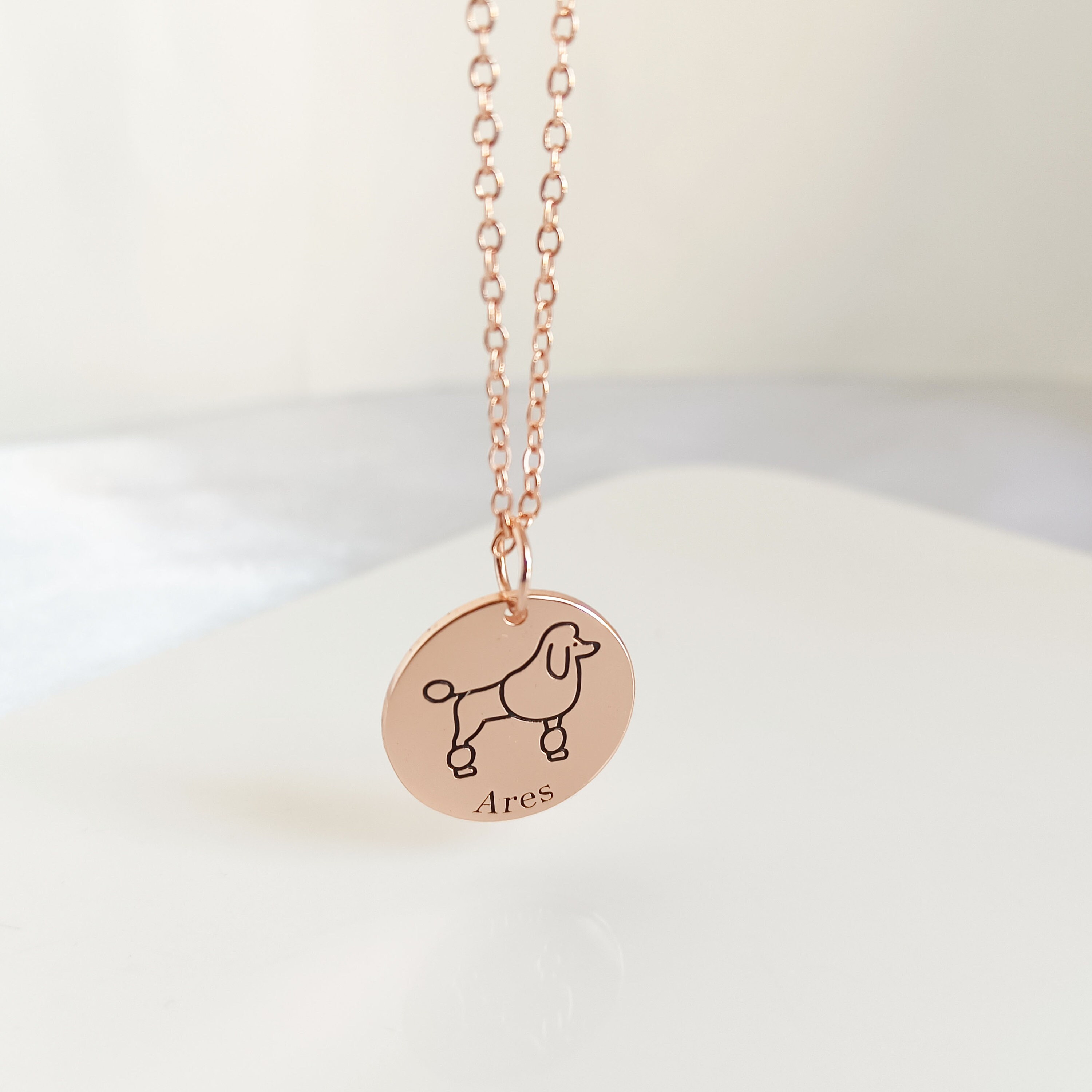 Personalized Dog Breed Necklace,custom Dog Necklace With Name, Pet Name ...