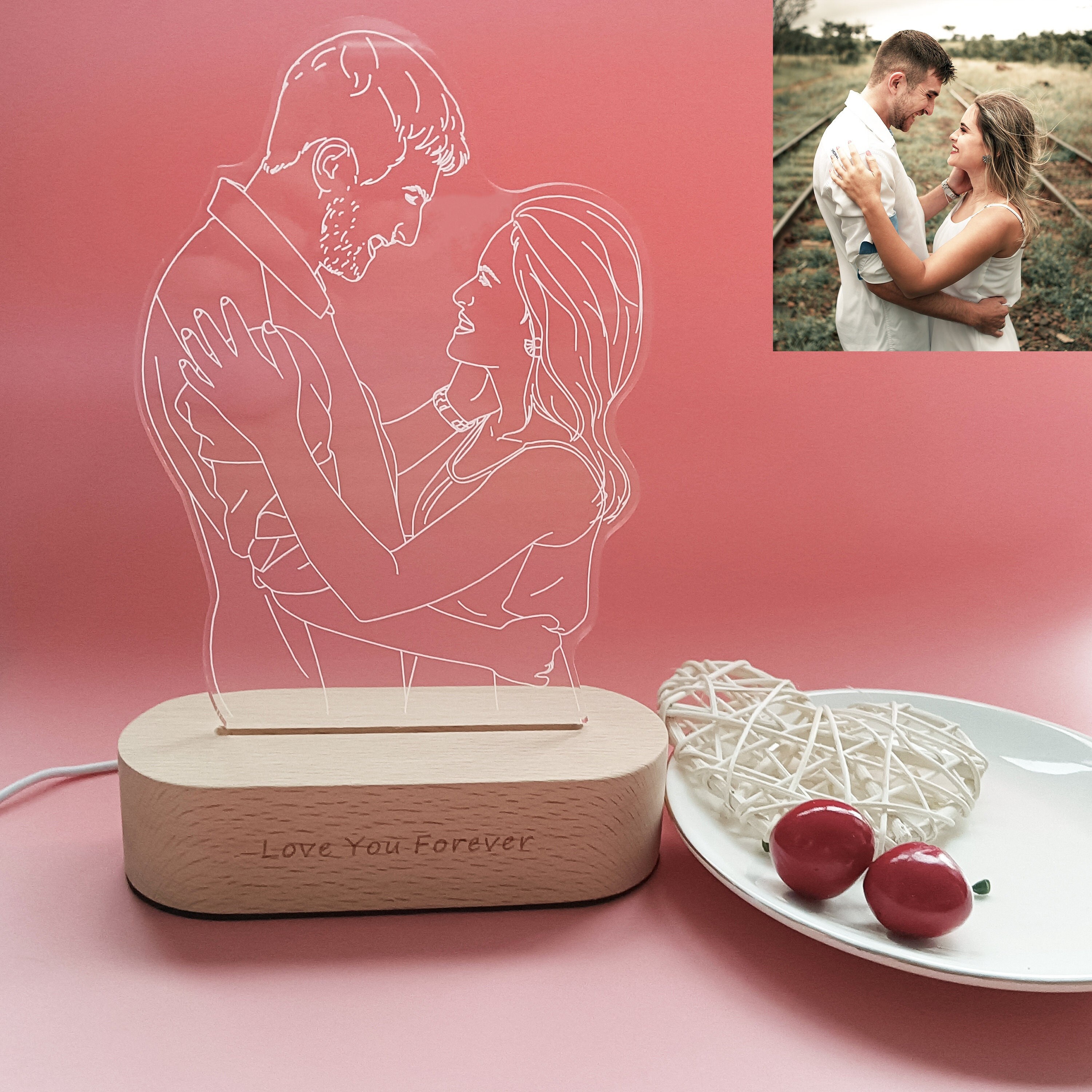 Custom 3D Photo Lamp Personalized Photo Lamp Engraving - Etsy