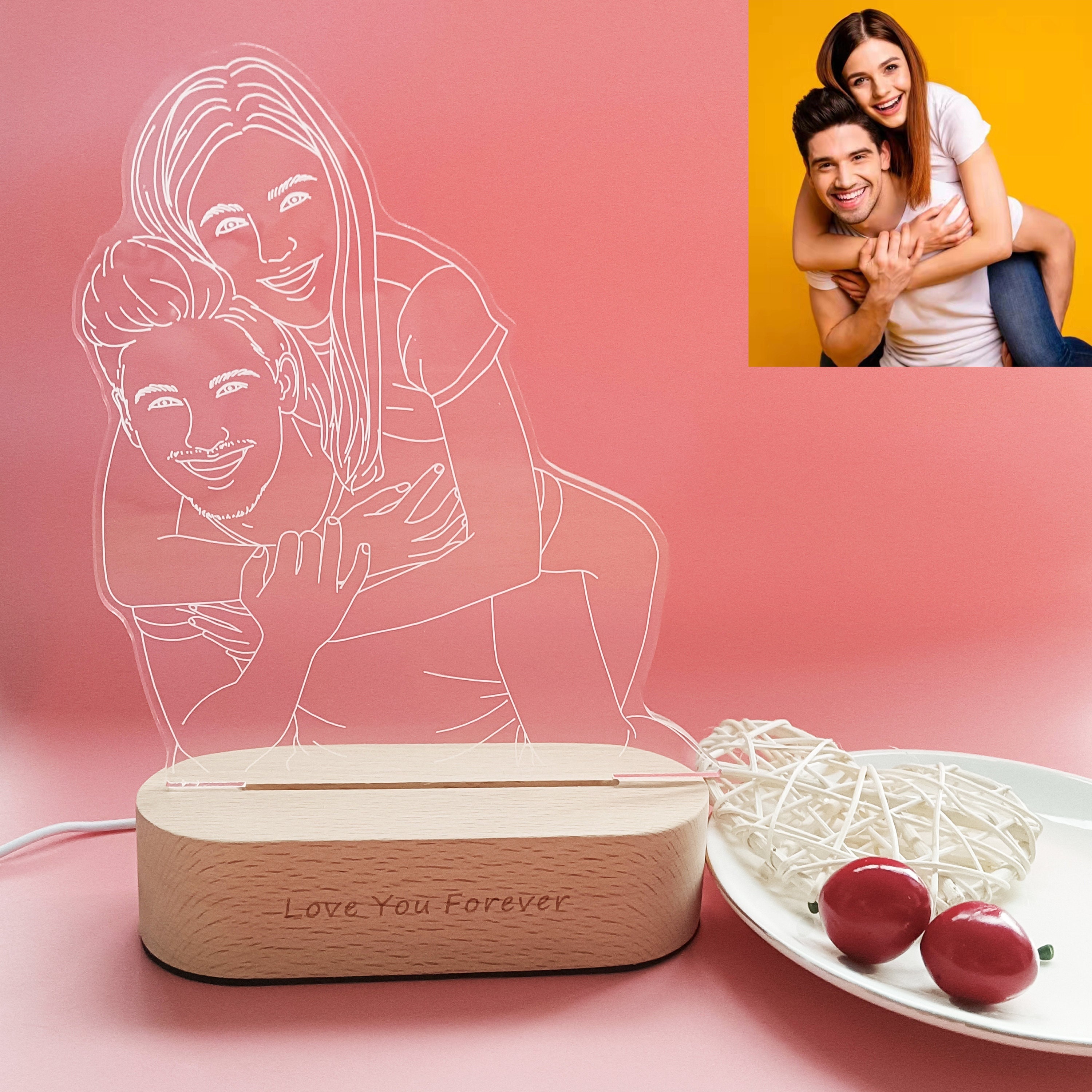 Custom 3D Photo Lamp Personalized Photo Lamp Engraving - Etsy