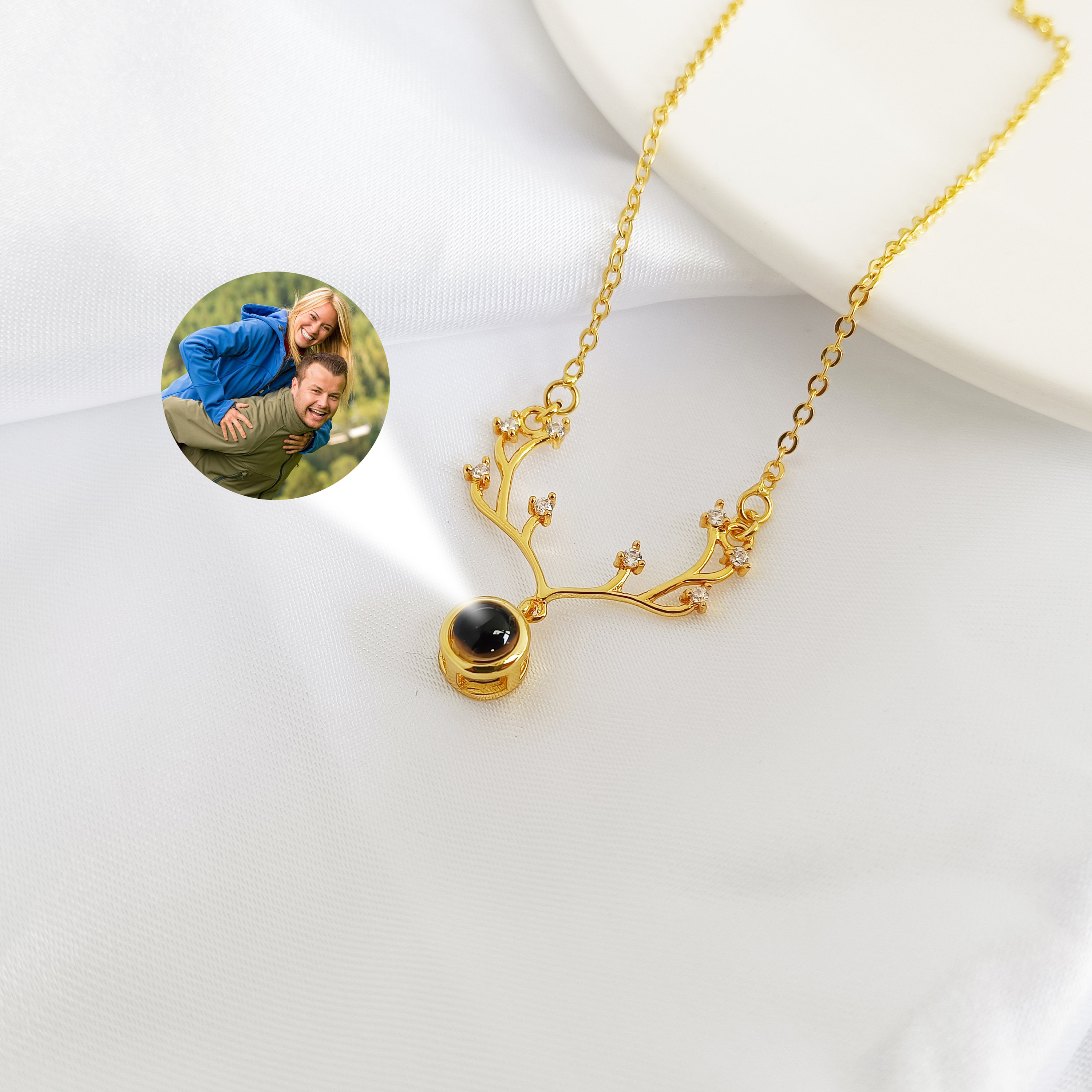 Personalized Projection Photo Necklacecustom Photo - Etsy