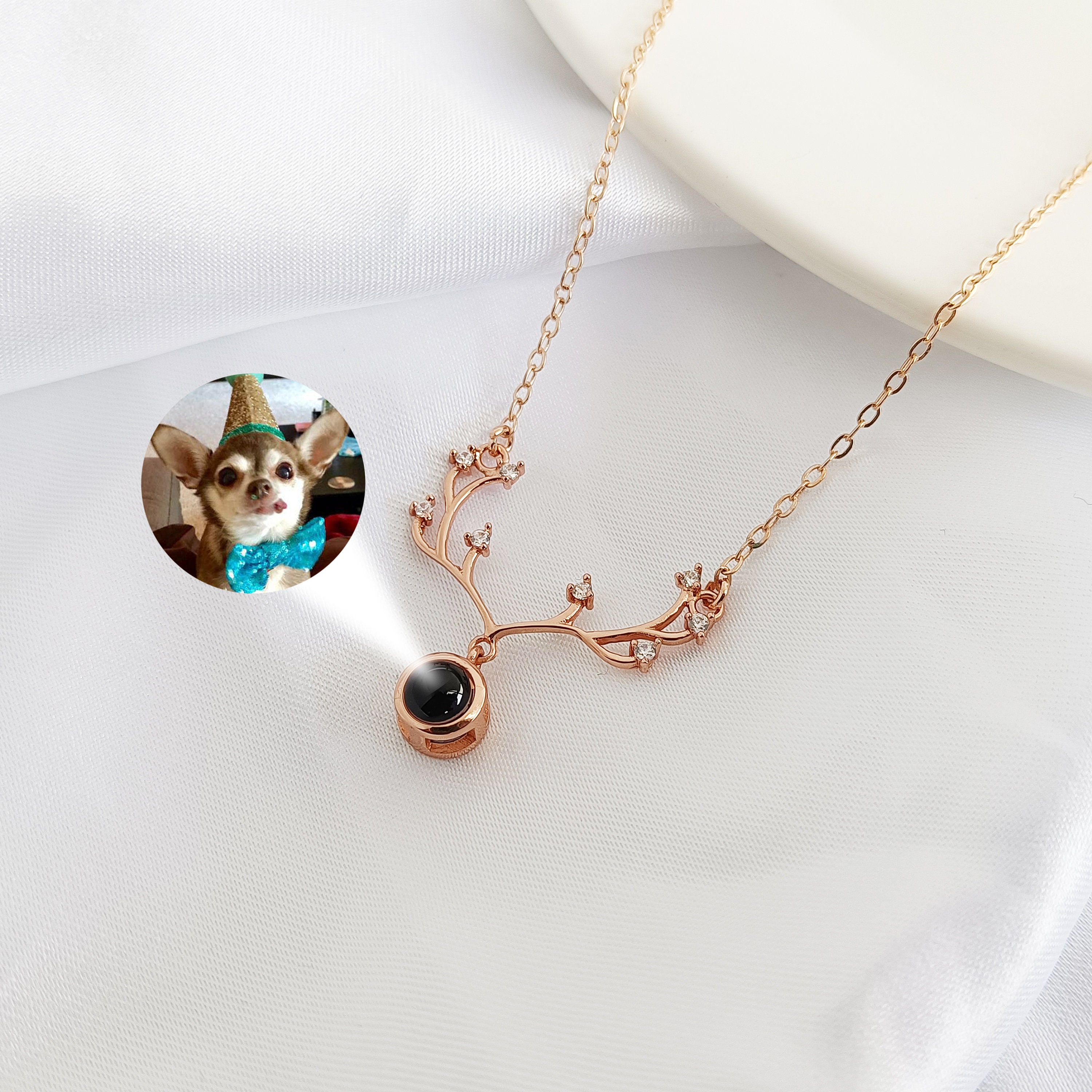 Personalized Projection Photo Necklace•custom Photo Necklace•projection ...