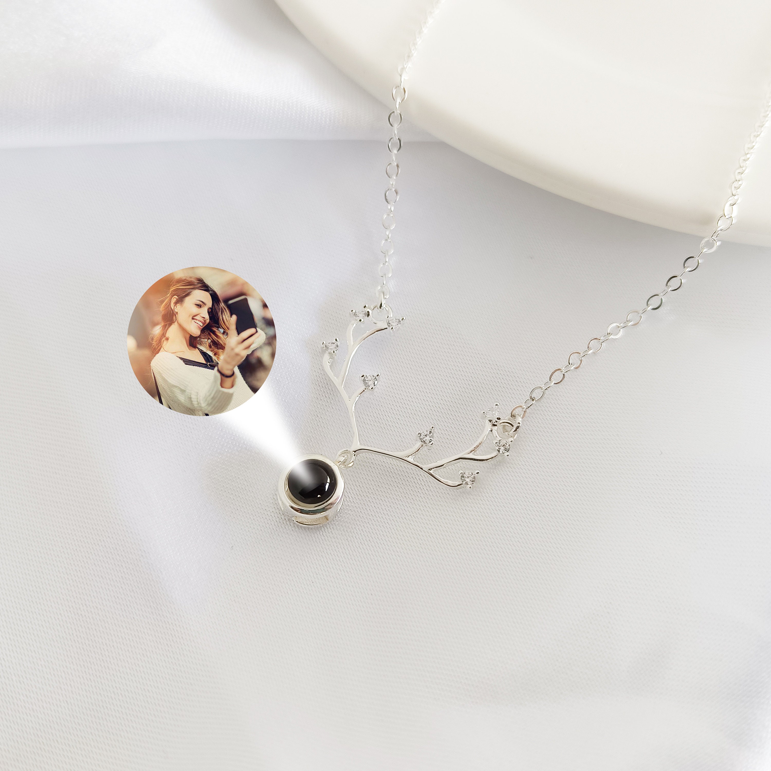 Personalized Projection Photo Necklacecustom Photo - Etsy