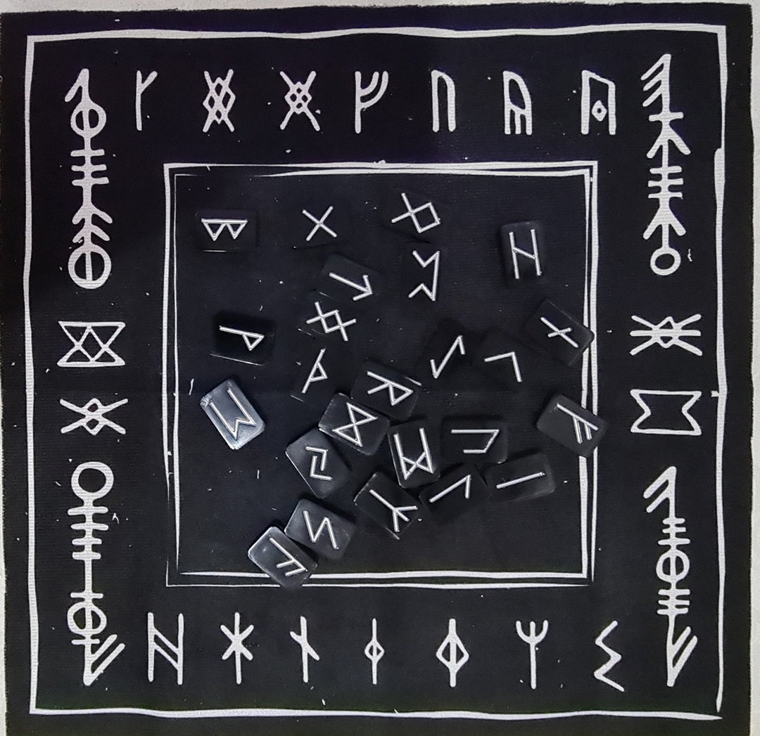 Handmade Epoxy Runes Stones Set Viking Elder Futhark - Etsy