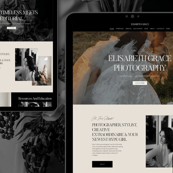 Boudoir Website Template Squarespace - Etsy