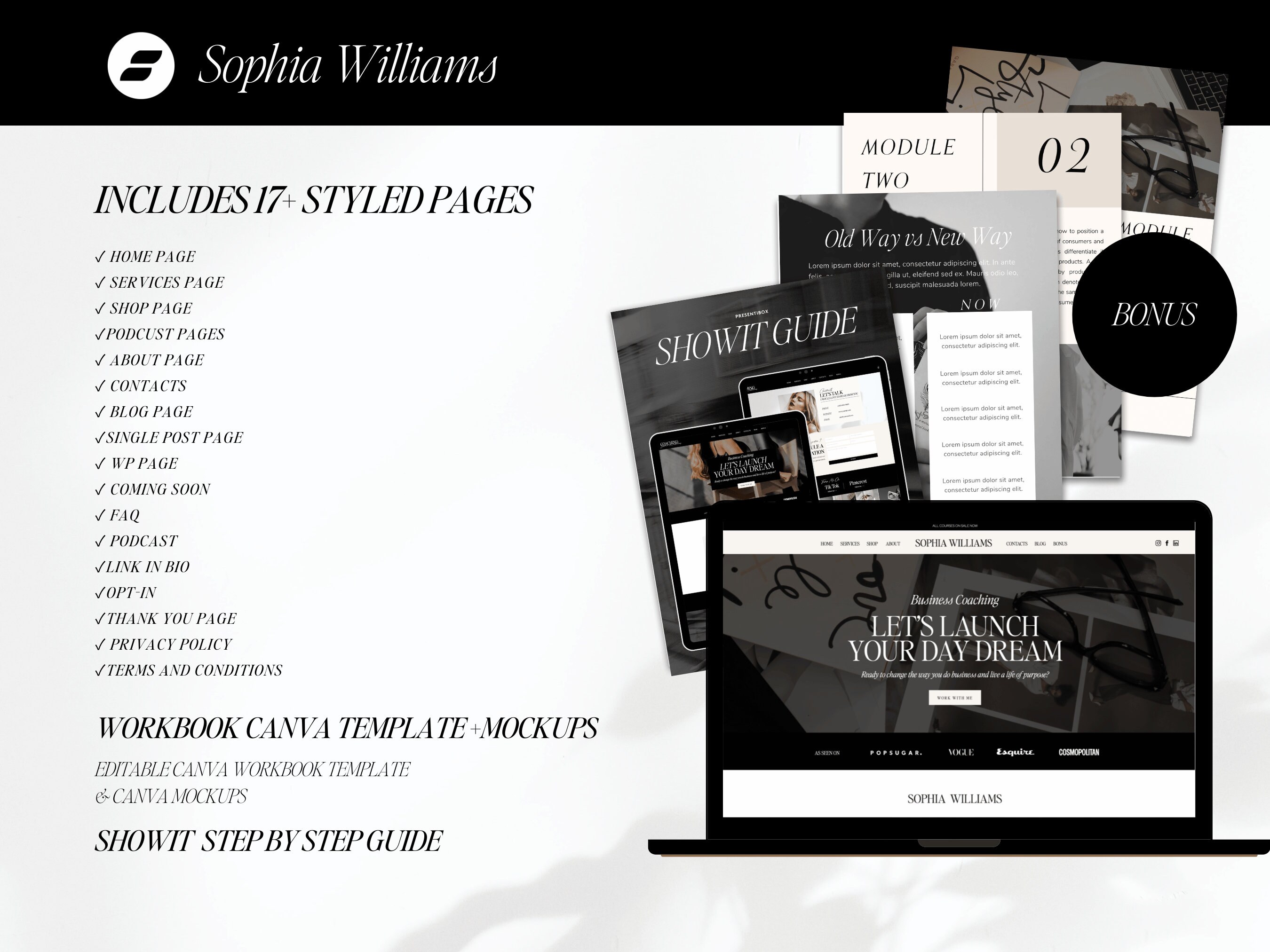 Showit Web Template, Showit Template, Social Media Manager ...