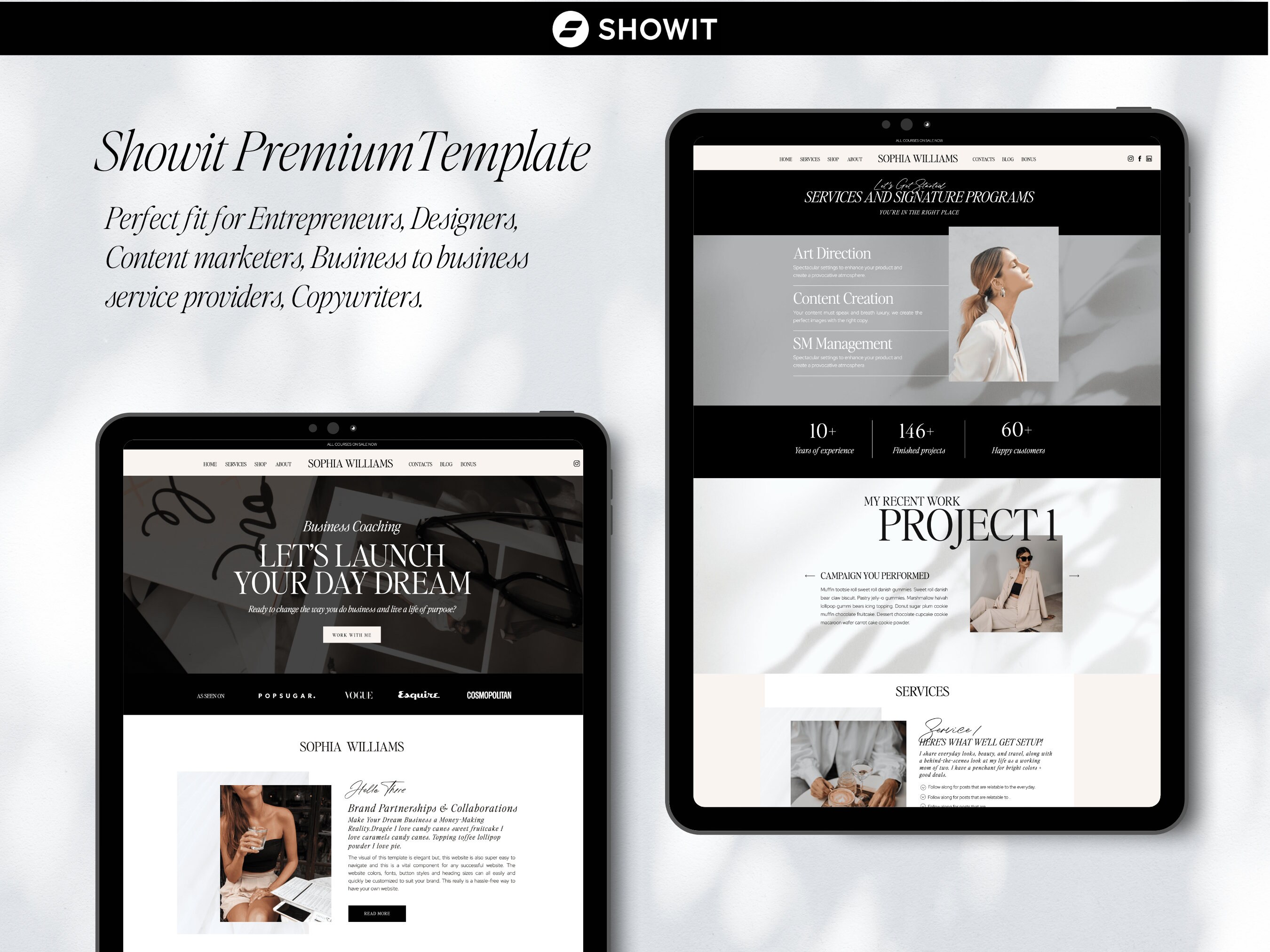 Showit Web Template, Showit Template, Social Media Manager ...