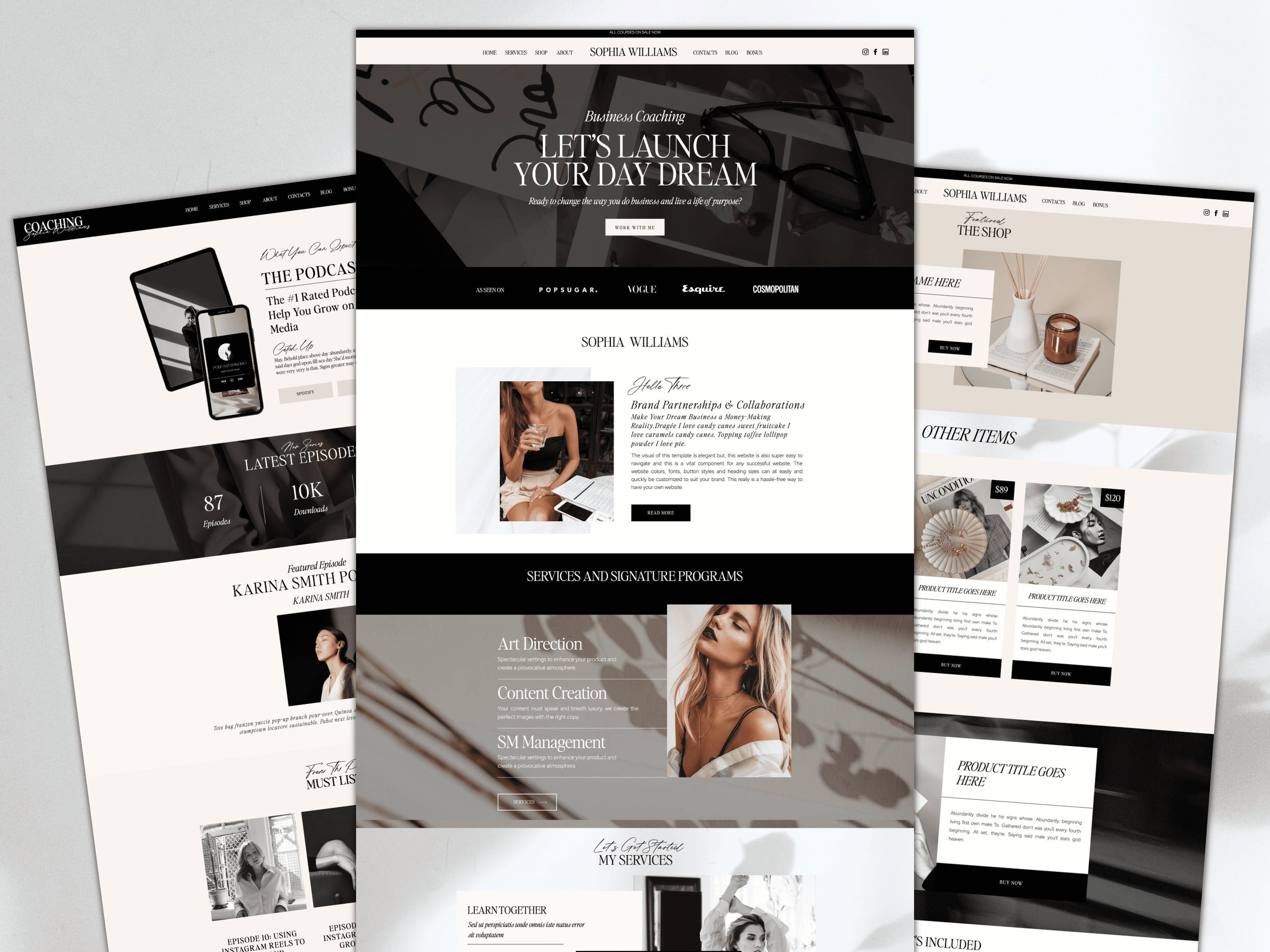 Showit Web Template, Showit Template, Social Media Manager ...