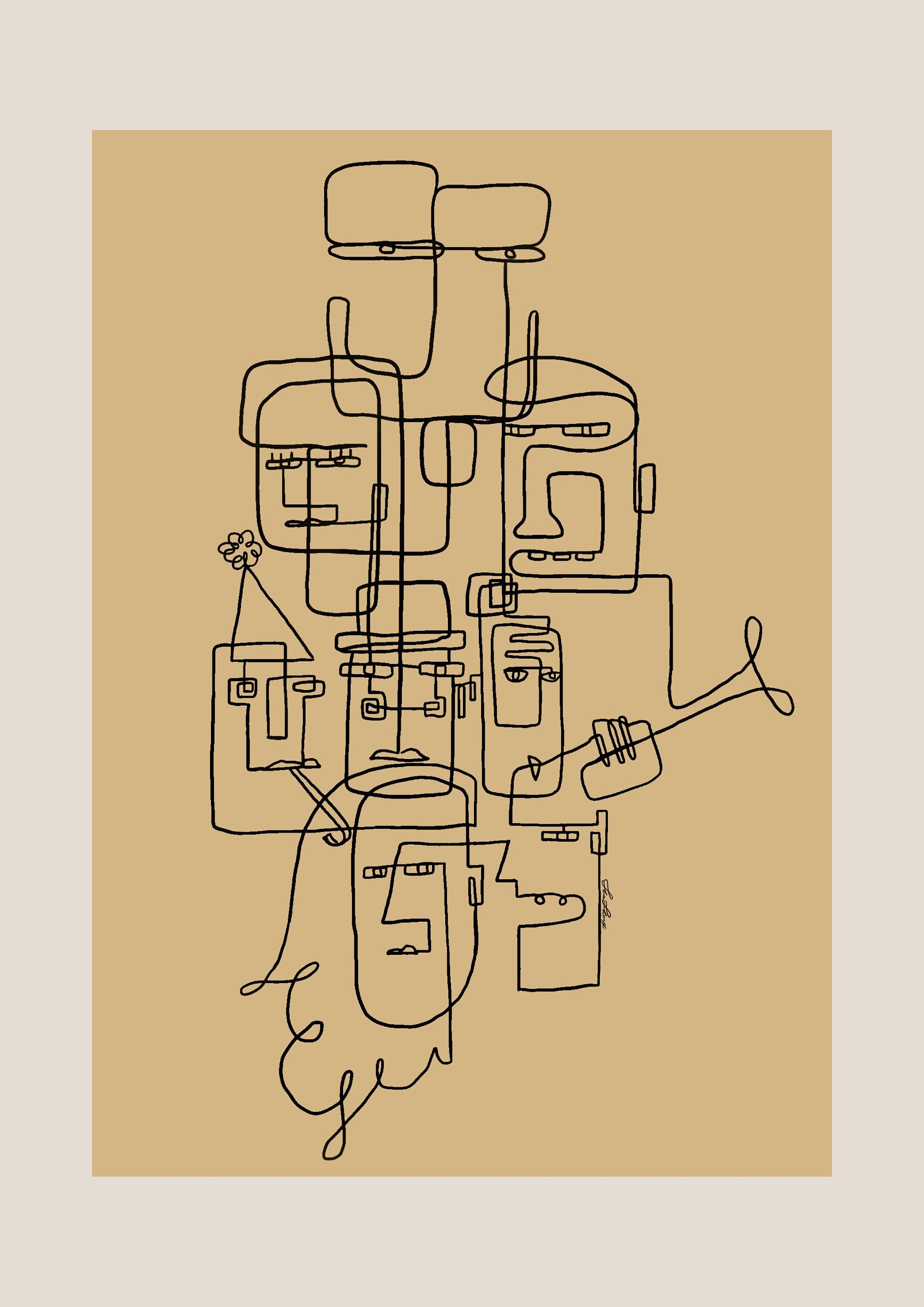 Funky Line Art | Etsy