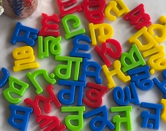 Punjabi Alphabet Flash Cards,printable,gurmukhi Alphabets With Words ...