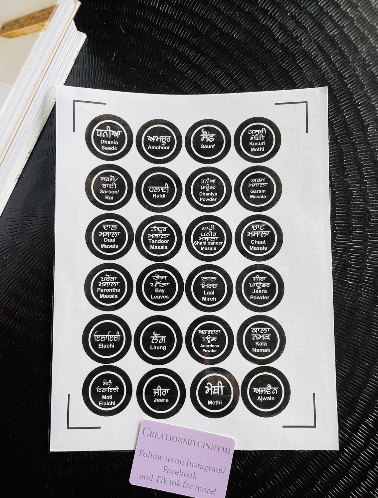 Punjabi Masala/spice Labels, Desi Spices, Masala Labels, Spice Labels ...