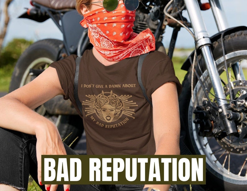 Medusa Gorgon I Don't Give a Damn About My BAD REPUTATION Genx Shirt Rock Shirt Feminist Agenda ...