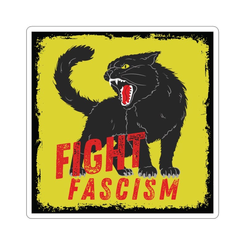 Fight Fascism Antifascism Anti Fascism Leftist Sticker Anti Trump ...