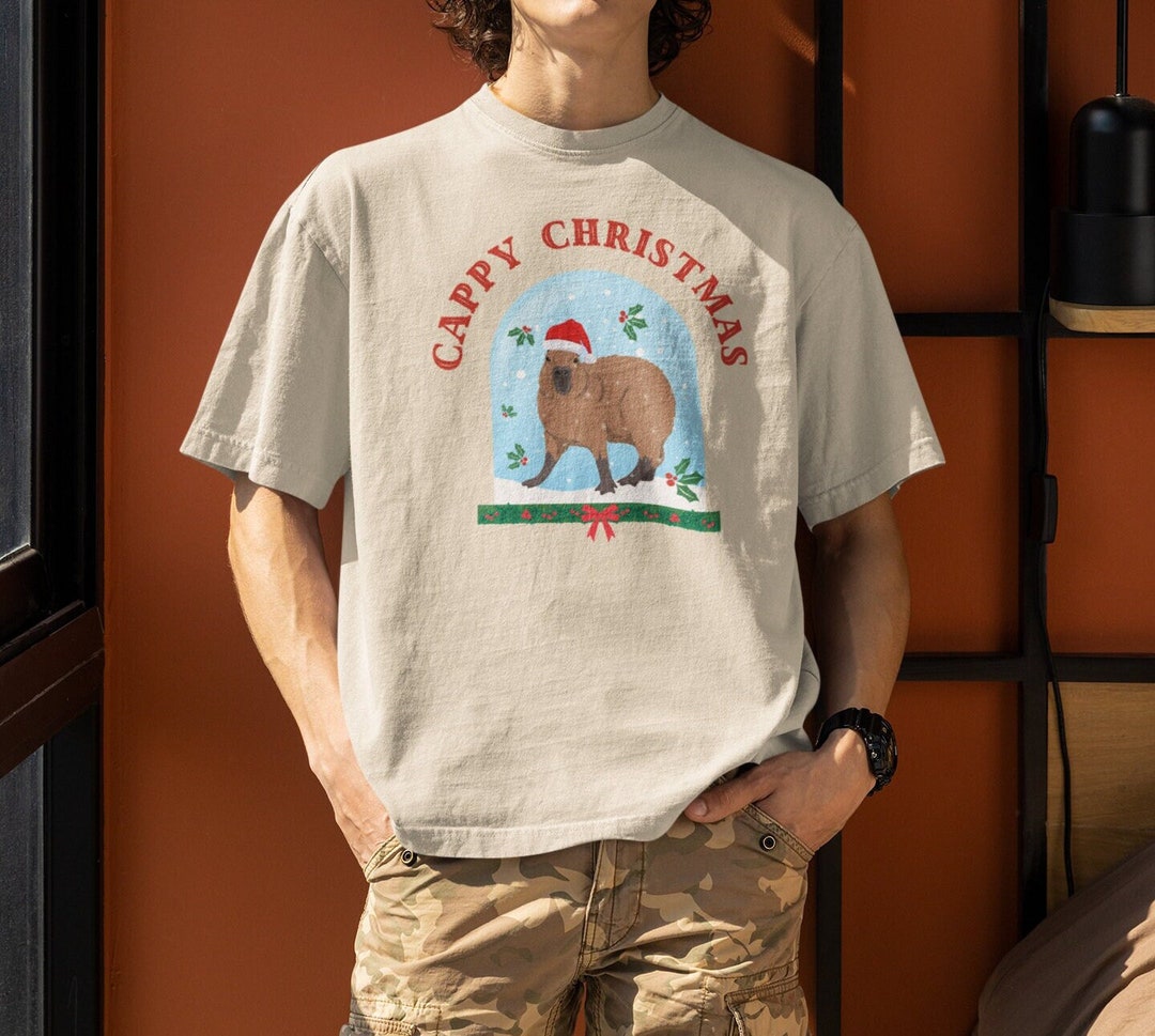 Capybara Shirt Capybara Clothing Cappy Christmas Shirt Happy - Etsy