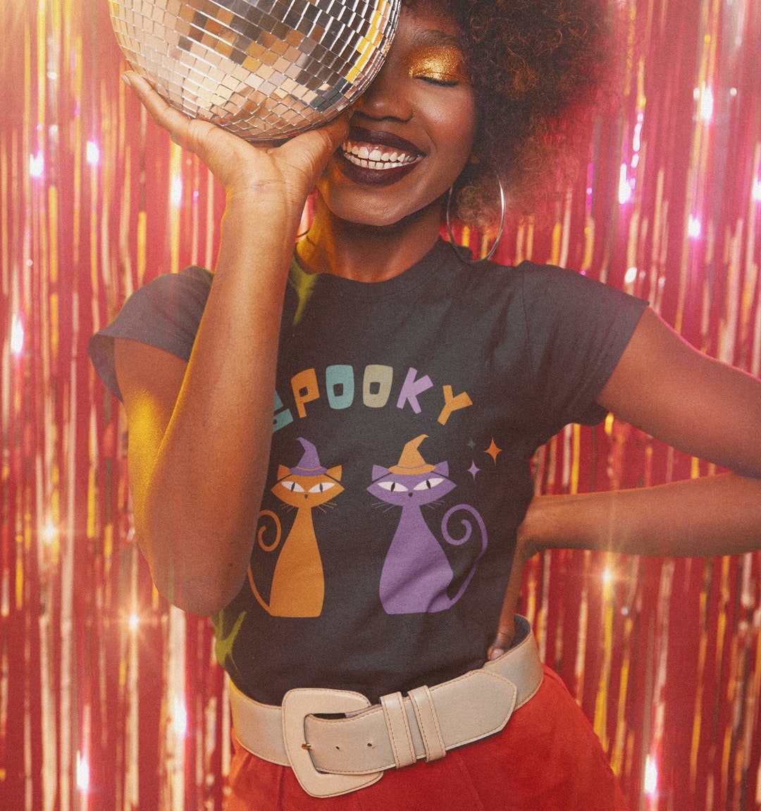 Atomic Cat Siamese Cat Shirt Spooky Cat Shirt Halloween Cats Tee Spoopy ...