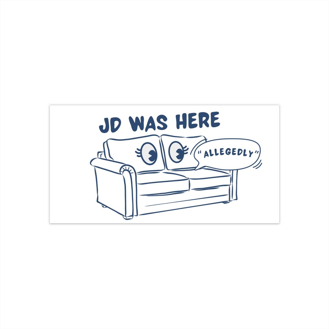 JD Vance Sticker JD Couch Meme Sticker Allegedly Political Sticker ...