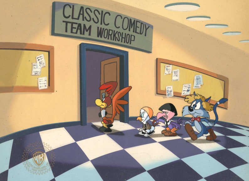 Tiny Toons Original Production Cel On Original Background Little 4131