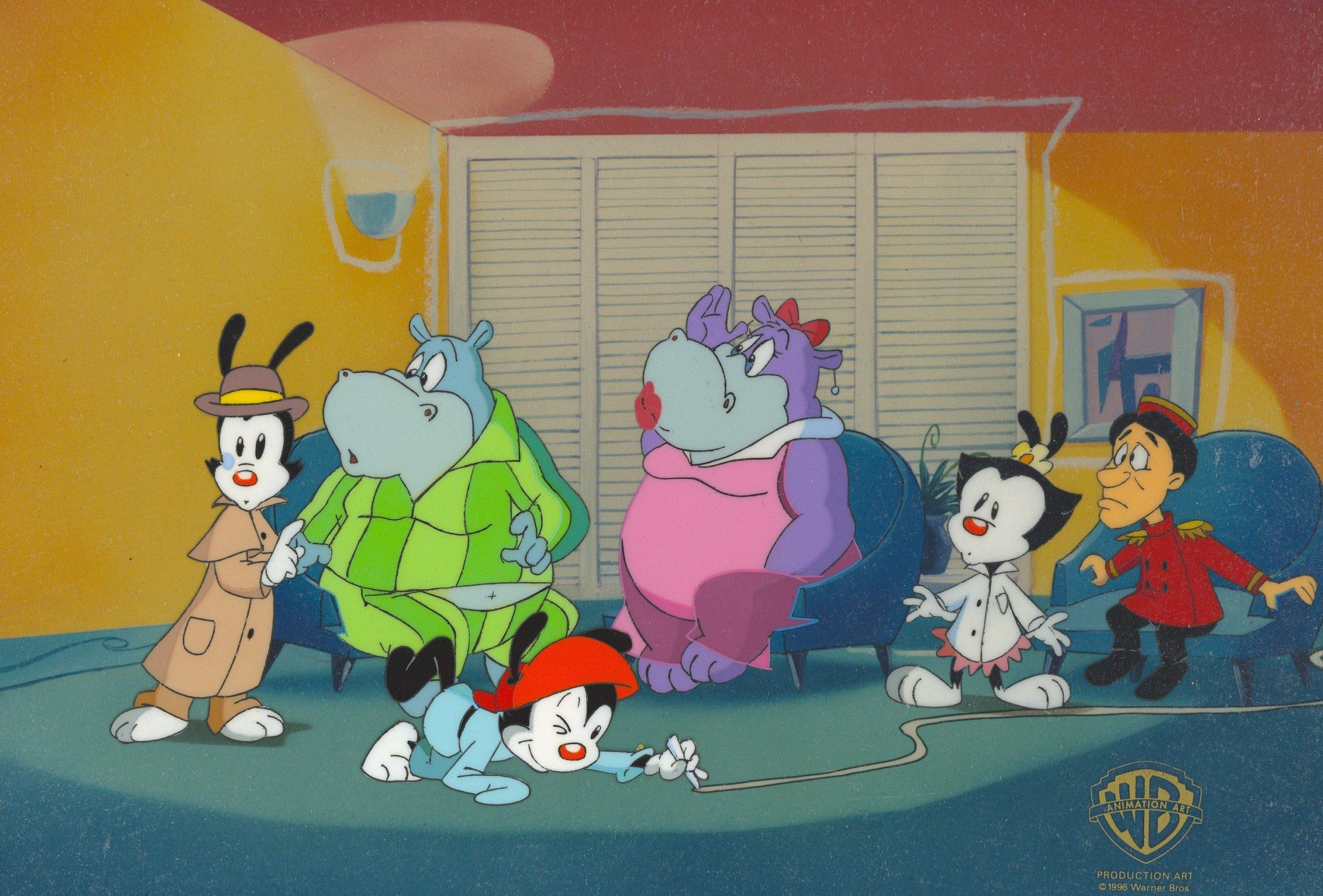 Animaniacs Original Production Cel: Yakko, Wakko, Dot, Flavio, and ...