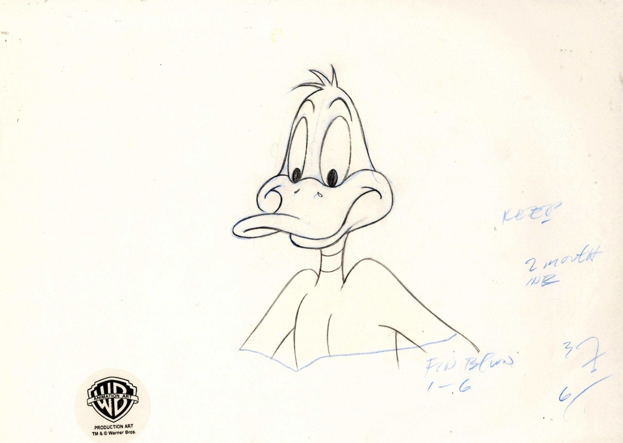 Looney Tunes Original Production Drawing: Daffy Duck - Etsy