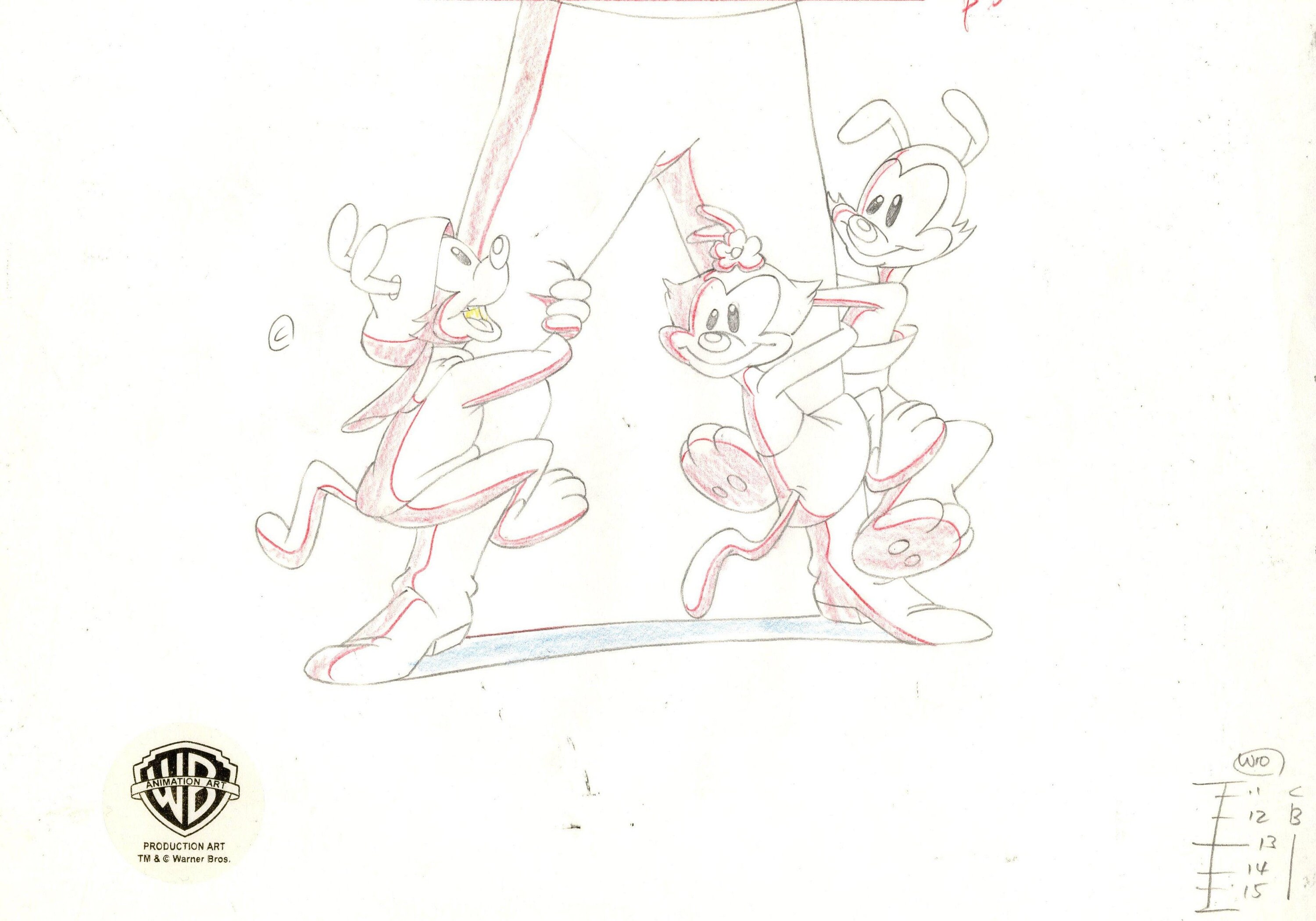 Animaniacs Original Production Drawing: Yakko, Wakko, and Dot - Etsy