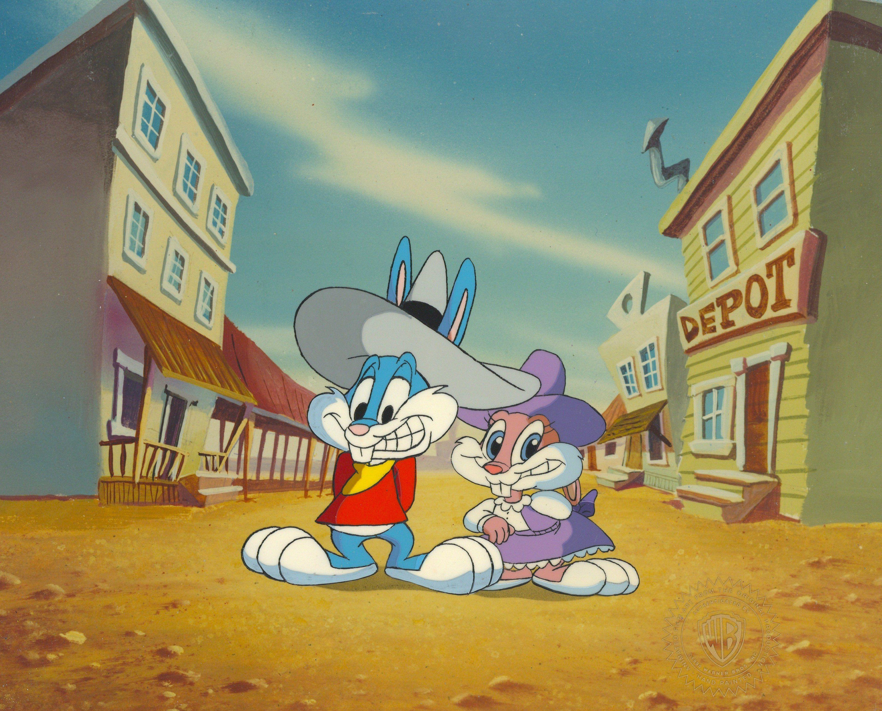 Tiny Toons Original Production Cel: Buster Bunny and Babs Bunny - Etsy