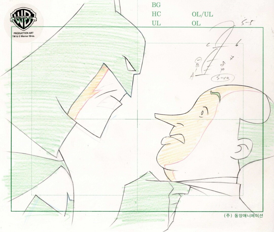 Superman the Animated Series Original Production Drawing: Superbat and ...