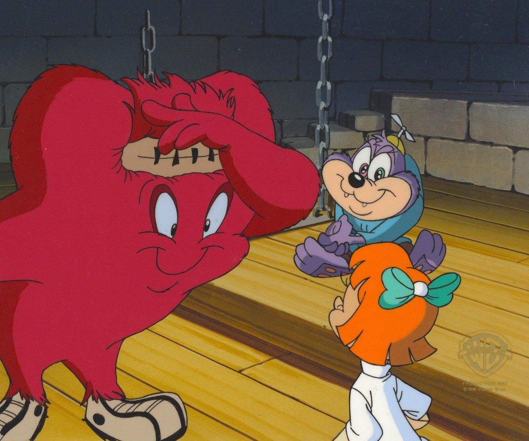 Tiny Toons Original Production Cel: Gossamer, Dizzy Devil, and Elmyra ...