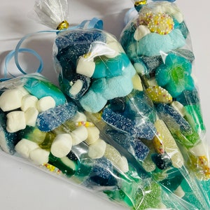 Blue Colour Themed Pick N Mix Gummy and Fizzy Sweet Cones- Party Bags ...