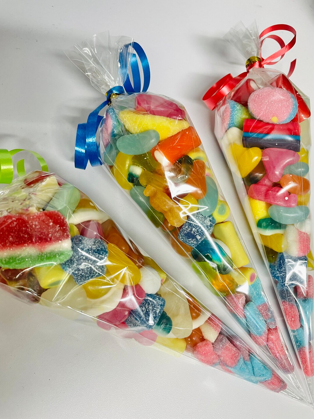 Pick N Mix Gummy and Fizzy Sweet Cones - Etsy UK