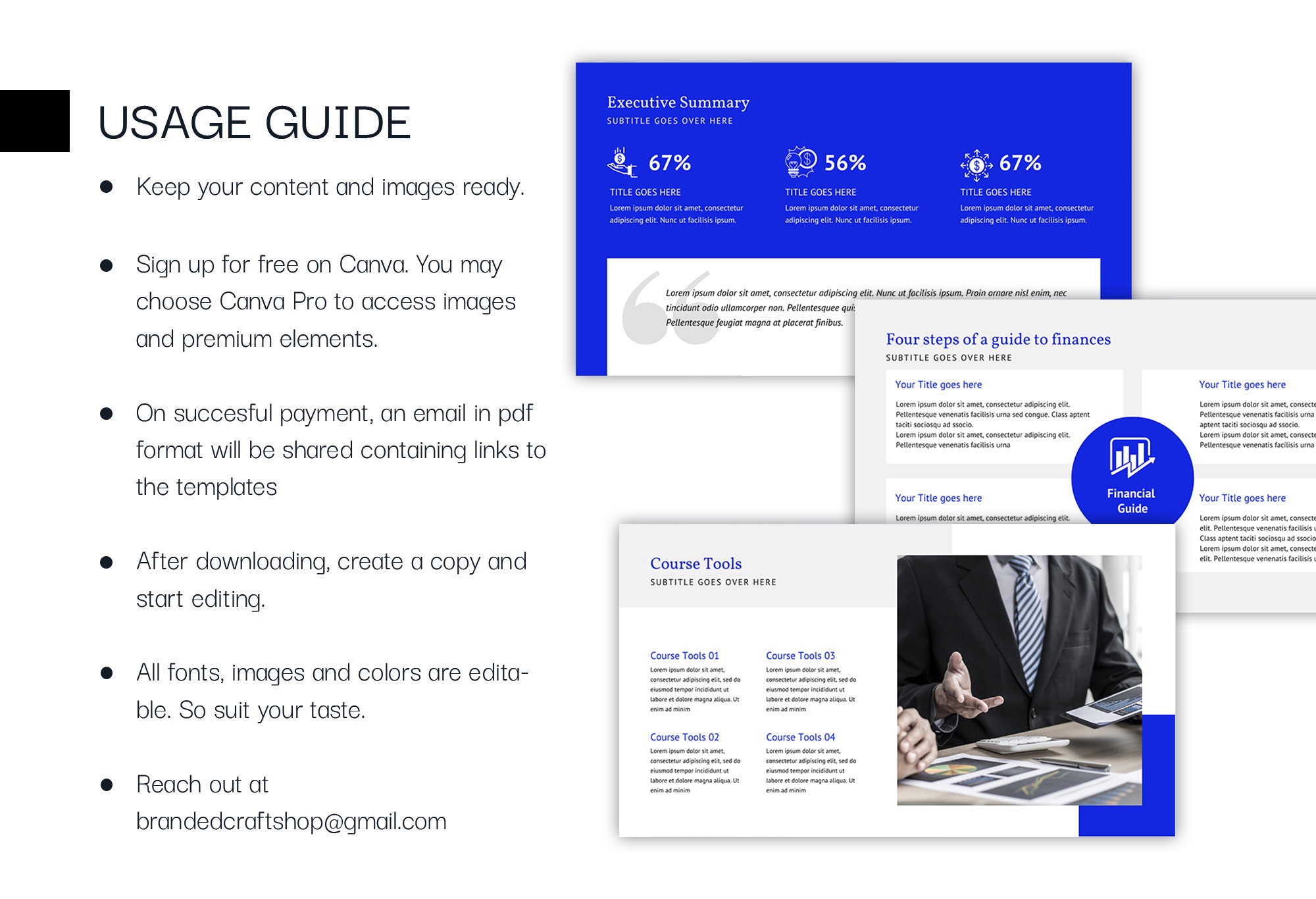 Fully Editable Webinar and Course Slide Deck Canva Template, Pitch Deck ...