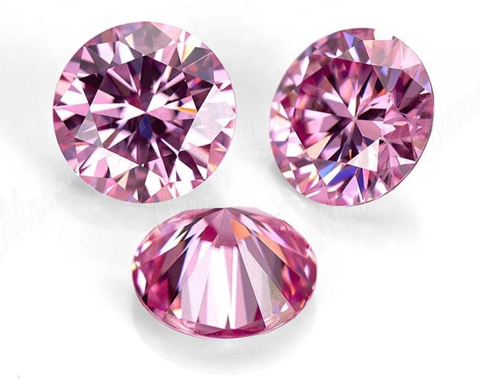 Pink Loose Moissanite Stone Round Excellent Cut VVS1 Loose - Etsy UK