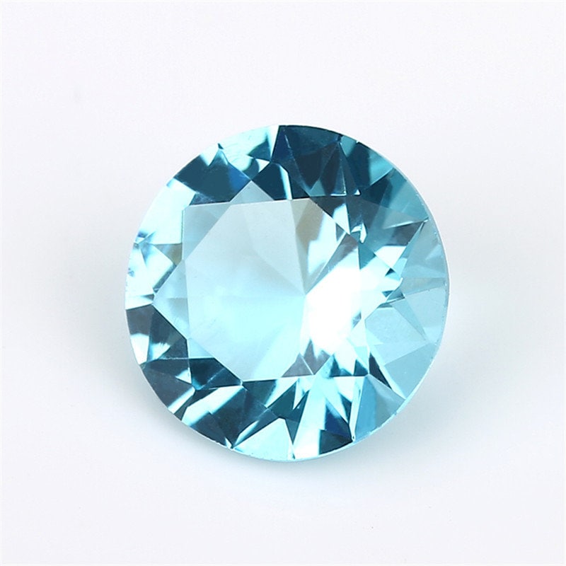 Size 112mm Light Seablue Color Round Shape Machine Cut Loose - Etsy