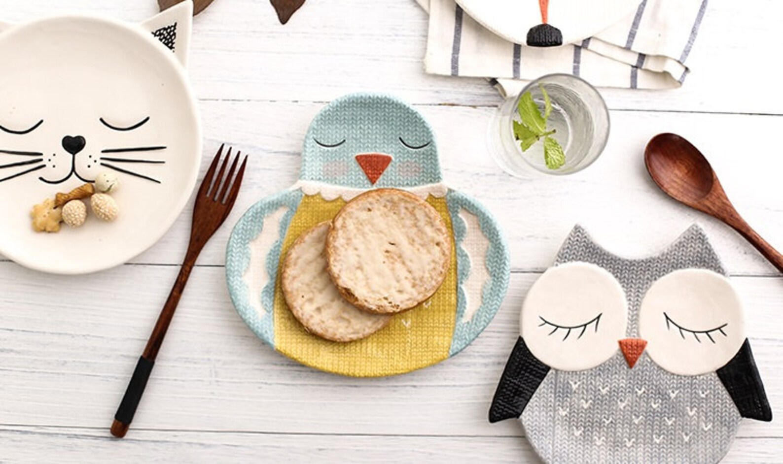 Winter Woodland Animals Ceramic Dishes Home Children's - Etsy