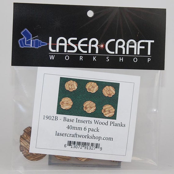 Laser Cut 40mm MDF Terrain: Wood Planks Base Inserts 6 Pack | Etsy