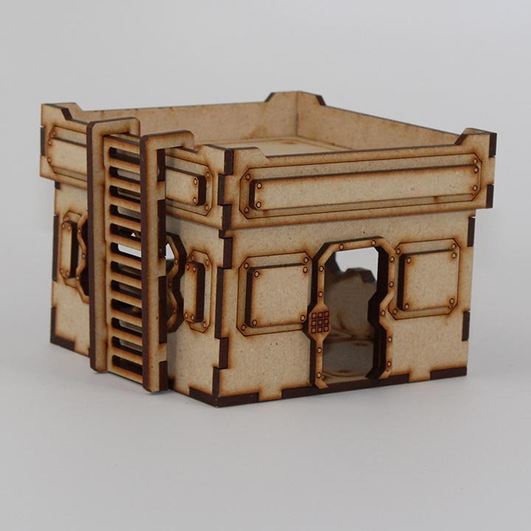 Laser Cut 28mm MDF Terrain: Sector 38 - 4" X 4" Single Story Blockhouse ...
