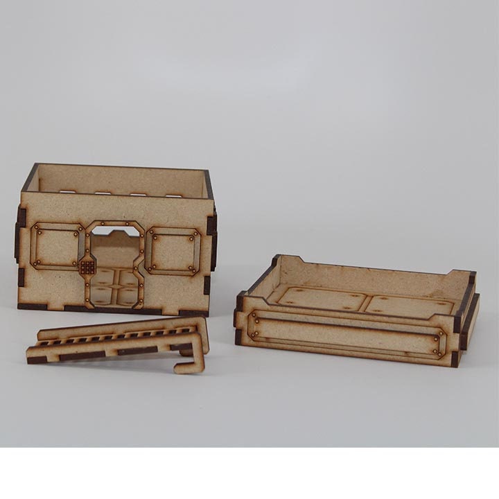 Laser Cut 28mm MDF Terrain: Sector 38 - 4" X 4" Single Story Blockhouse ...