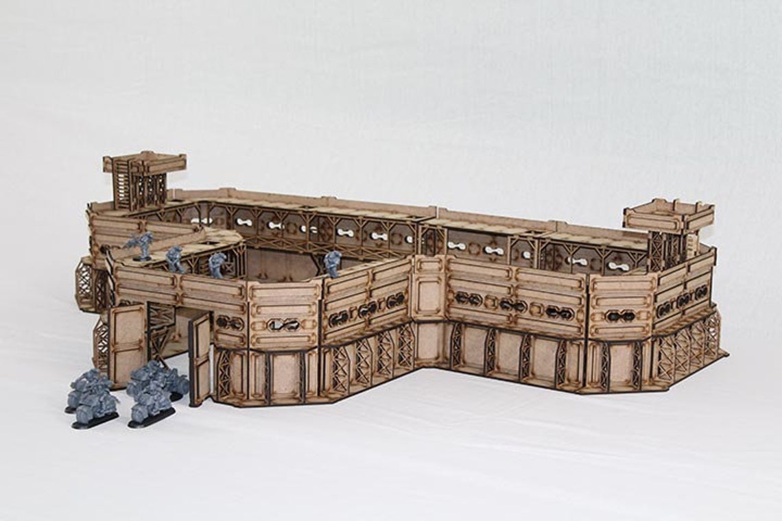 Laser Cut 28mm MDF Terrain: Sector 38 Fortress Mega-fortress - Etsy