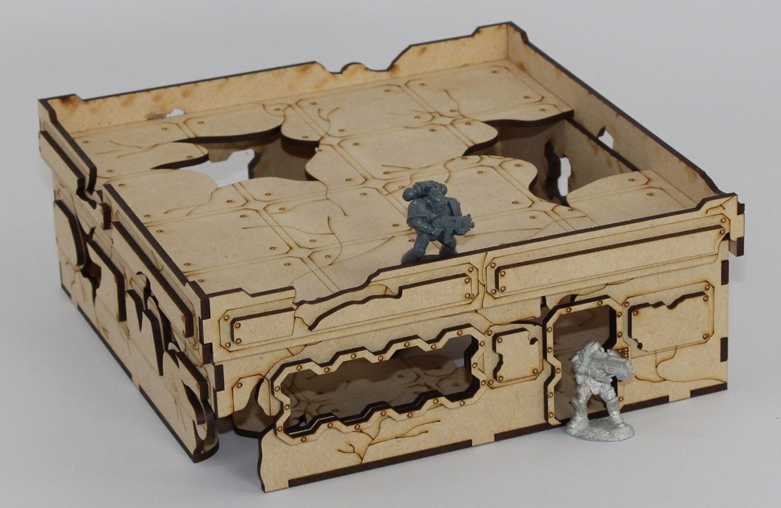 Laser Cut 28mm MDF Terrain: Sector 38 8 X 8 Ruined Blockhouse - Etsy