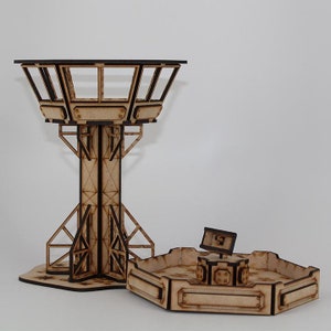 Laser Cut 28mm MDF Terrain: Sector 38 - 3-story Control Tower - Etsy