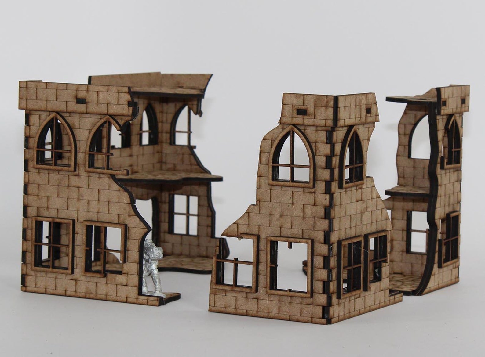 Laser Cut 28mm MDF Terrain: City Center Ruinscape - the Four Corners ...