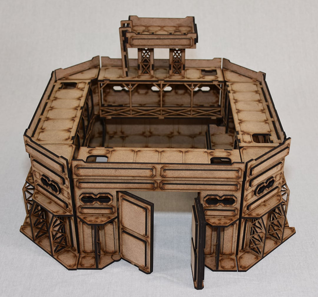 Laser Cut 28mm MDF Terrain: Sector 38 Fortress - Outpost Set - Etsy