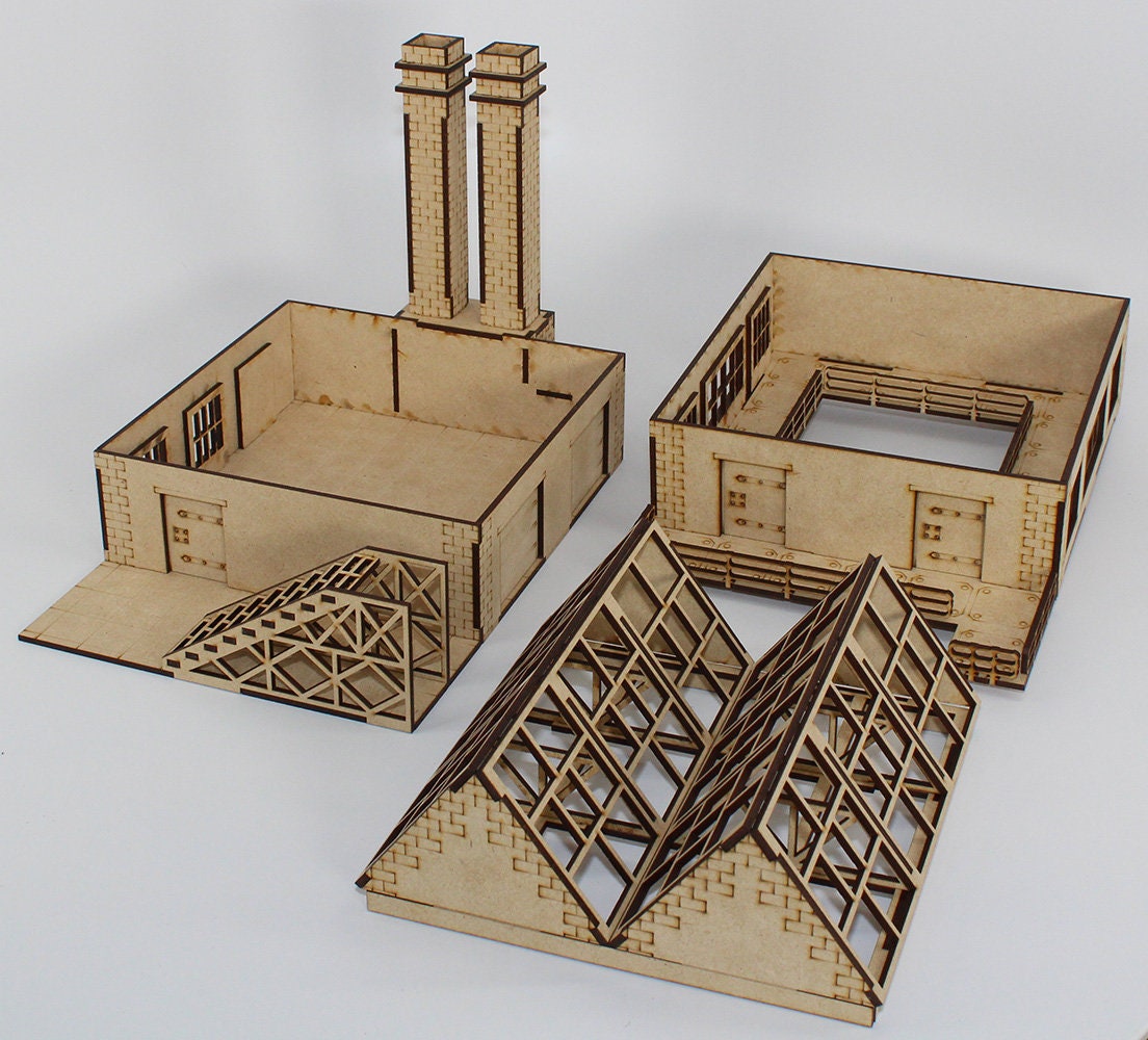 Laser Cut 28mm MDF Terrain: Zoned for Heavy Industry - Zinco Warehouse ...